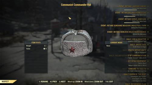 Fallout 76 (nur PC) Communist Commander Outfit und Mütze | eBay