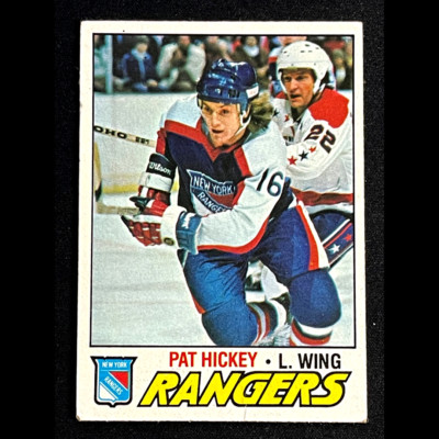 1977 Topps Pat Hickey #221 Vintage New York Rangers Hockey 2nd Year VG ...