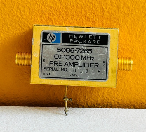 HP Agilent 5086-7265 0.1-1300 MHz, SMA (F-F) Wideband RF Pre-Amplifier ...