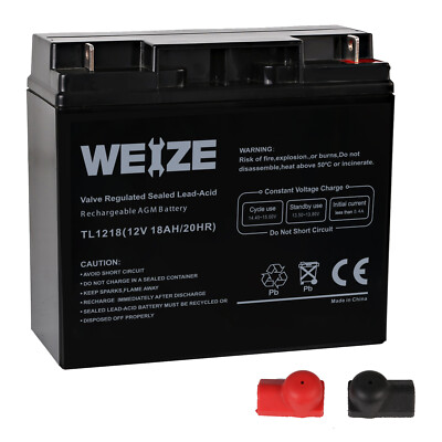 12V 18AH Battery Sealed Lead Acid Rechargeable SLA AGM Battery Replaces ...