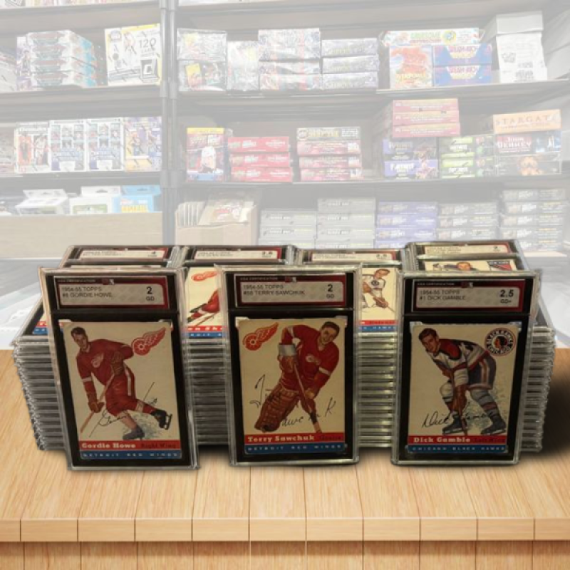 1954-55 Topps Hockey Complete Graded KSA Set 1-60 - Howe Lindsay Gamble ...