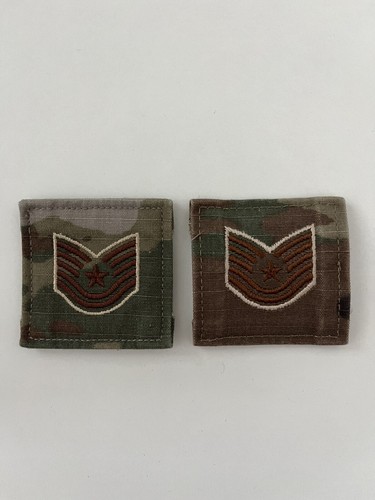 US Air Force OCP Rank Tech Sgt Patch w/ Hook Fastener Uniform Ready ...