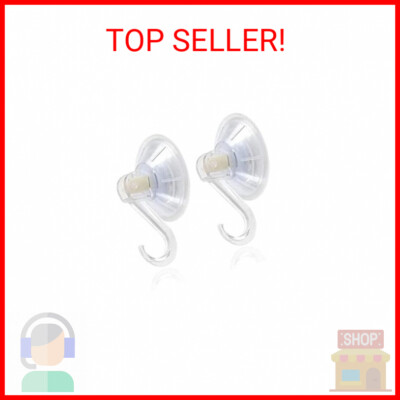 1st Choice Clear Plastic Suction Cup Hook 2 Pack Ultra Heavy Duty Hooks ...