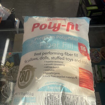 Fairfield Poly-Fil Premium Polyester Fiber Filler White 16oz Toys ...