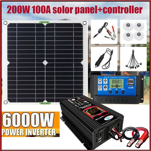 6000W Complete Solar Panel Kit Solar Power Generator 100A Controller ...