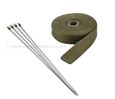Motorcycle Titanium Fiberglass Exhaust Header Thermo Wrap Kit Pipe 25 ...