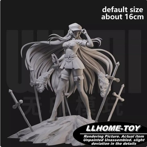 Anime Esdeath Swords Fight Resin 3D Print GK Figure DIY Model Unpainted ...