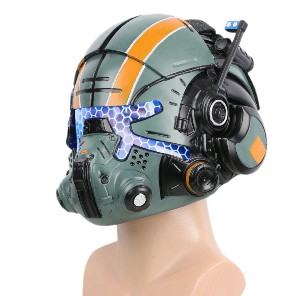 Xcoser Adult Titanfall 2 Jack Cooper Helmet LED Resin Cosplay Mask Prop ...