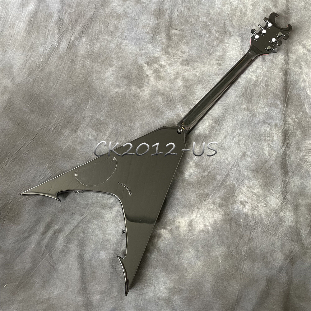 Black Special V Shape Balsac The Jaws 'o Death Electric Guitar 6 String ...