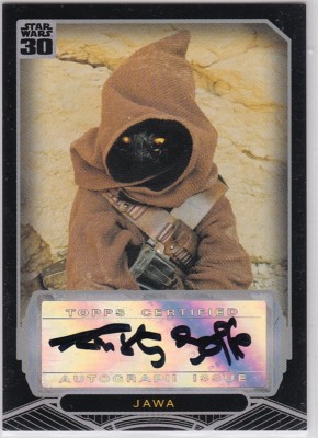 STAR WARS TOPPS 30TH ANNIVERSARY RUSTY GOFFE AS KABE / JAWA AUTOGRAPH ...