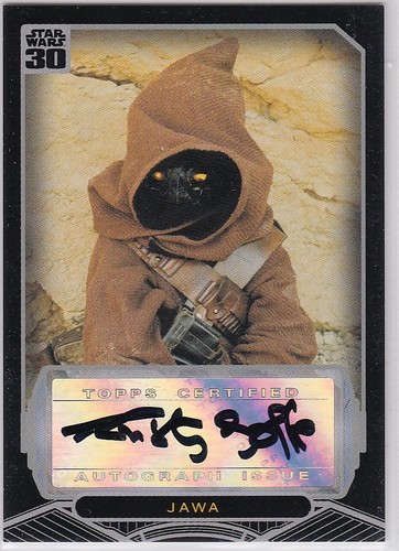 STAR WARS TOPPS 30TH ANNIVERSARY RUSTY GOFFE AS KABE / JAWA AUTOGRAPH ...