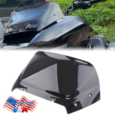 Black 12" Wave Windshield Windscreen For Harley Davidson Road Glide ...