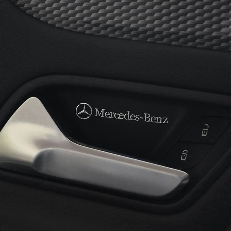 Car Metal Emblem Wiper Stickers Reflective Decor Decals For Mercedes ...