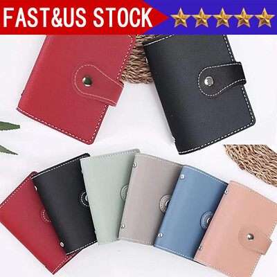RFID Blocking ID Credit Card Holder 26 Cards Slim PU Leather Pocker ...