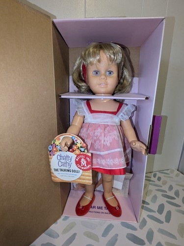 Mattel CHATTY CATHY Doll WORKS Red dress W box 1998 Mattel Reproduction ...