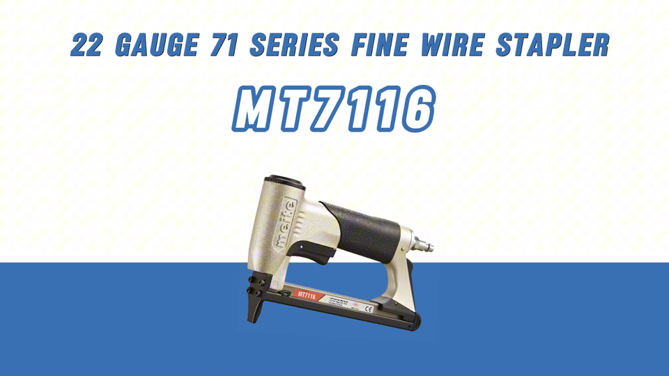 meite MT7116 Pneumatic Staple Gun 22 Gauge 1/4" to 5/8" Air Upholstery ...