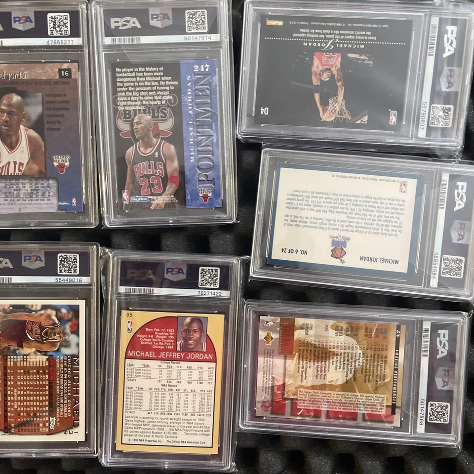 Lot Of 12 PSA Michael Jordan Cards - All Graded PSA 8-9- All Different ...