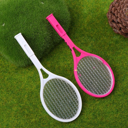 1pc Plastic Mini Tennis Racket Dollhouse Accessory Miniature Tennis ...