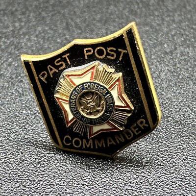 VFW Past Post Commander 1/20 10k Gold Lapel Hat Pin Veterans Of Foreign ...