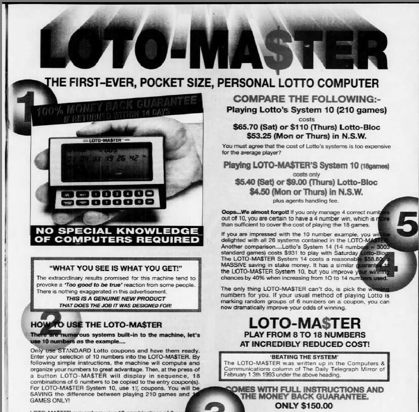 RARE UNOPENED Loto-master Lottery Computer 1985 6640 ***MINT ...