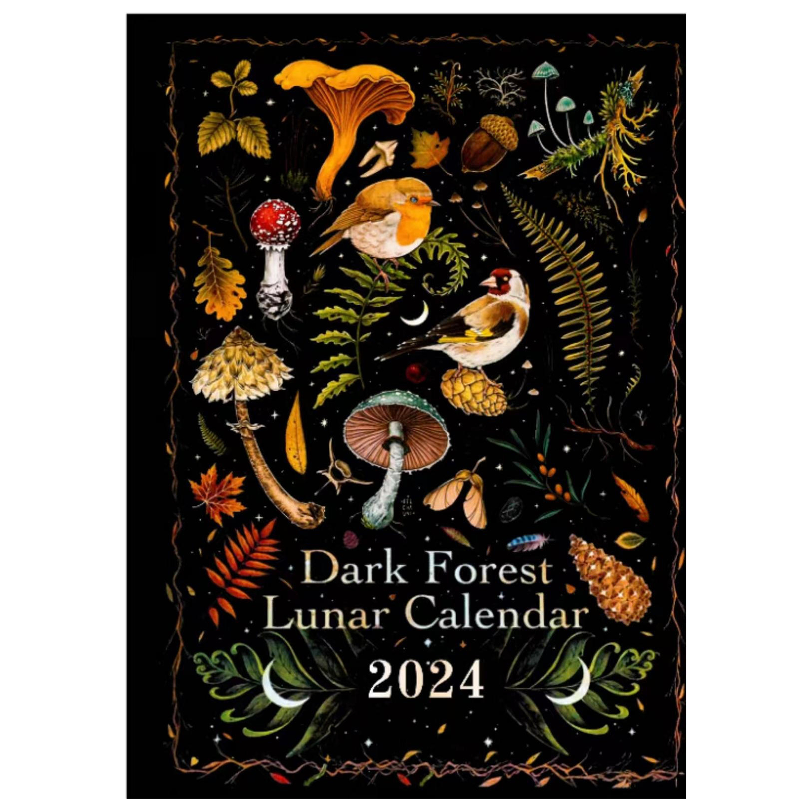 Dark Forest Lunar Calendar 2024 Wall Calendar Monthly Colorful Wall ...