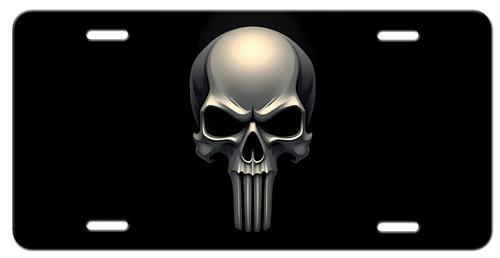 Cool Punisher Sinister Evil Skull Vanity Novelty Aluminum License Plate ...