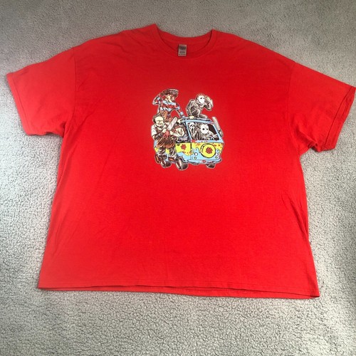 Gildan Shirt Men 4XLarge Red Crew Neck Graphic Scooby-Doo Van Tee Short ...