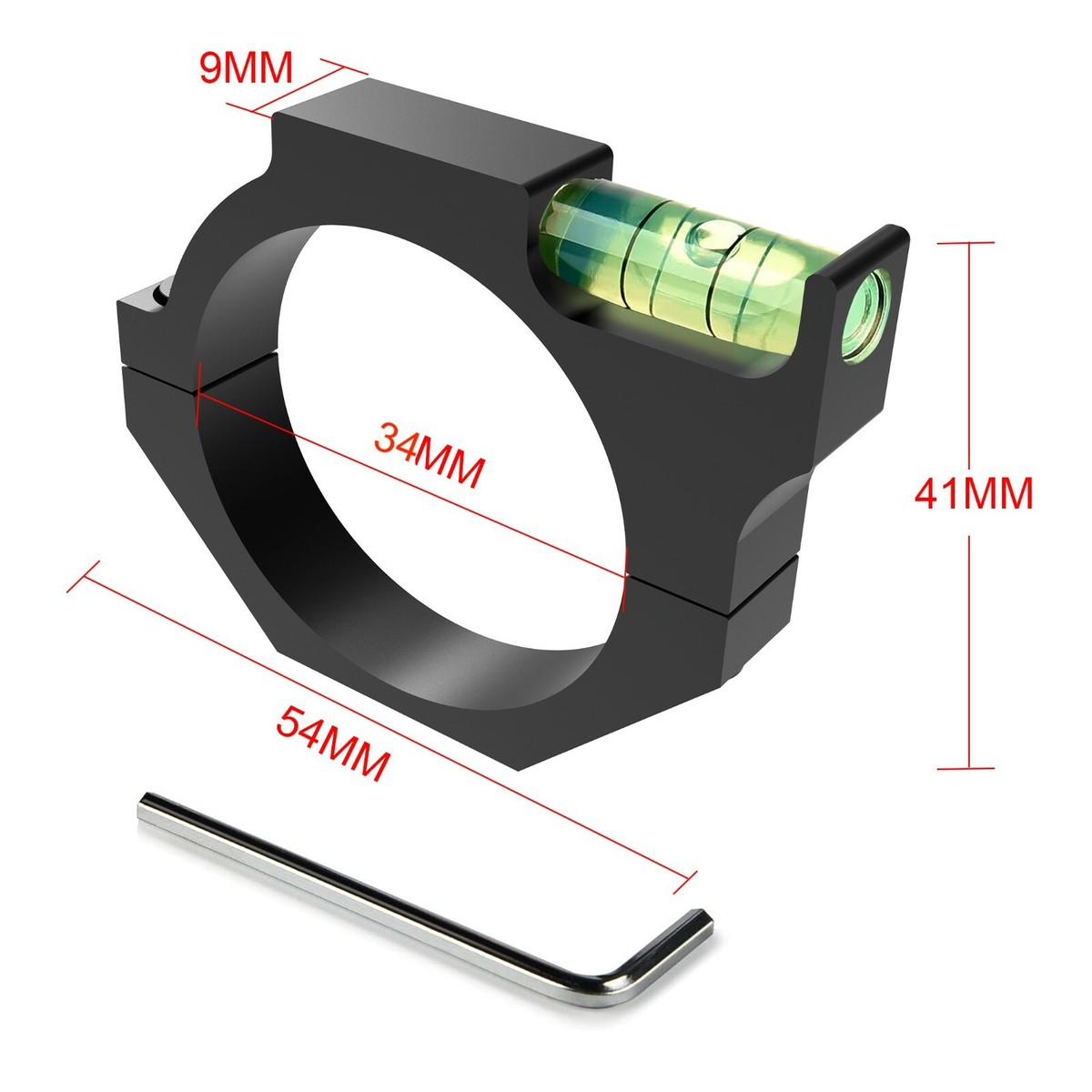 Rail Mounted Bubble Level Rifle Scope Bubble Level With 34mm Ring Mount ...