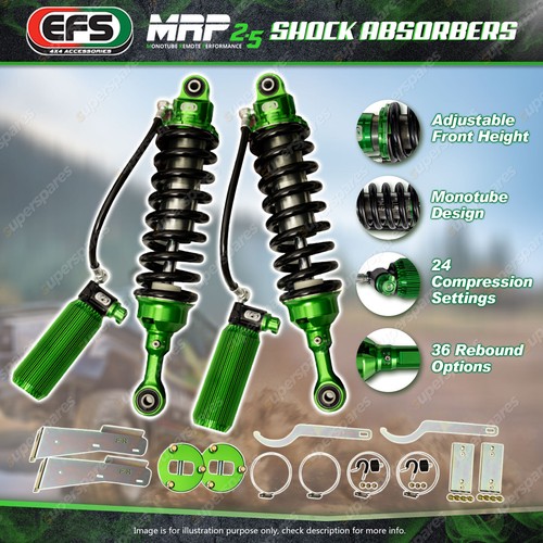 2x Front EFS MRP 2.5 Strut Shock Absorbers for Toyota Hilux Revo GUN ...