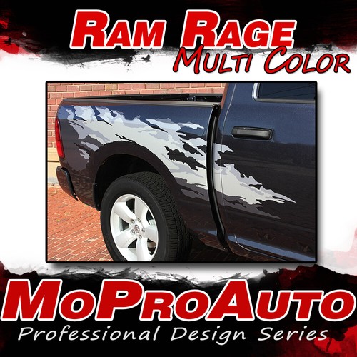 2012 for Dodge Ram RAGE Multi-Color Truck Bed Vinyl Graphics Decals ...