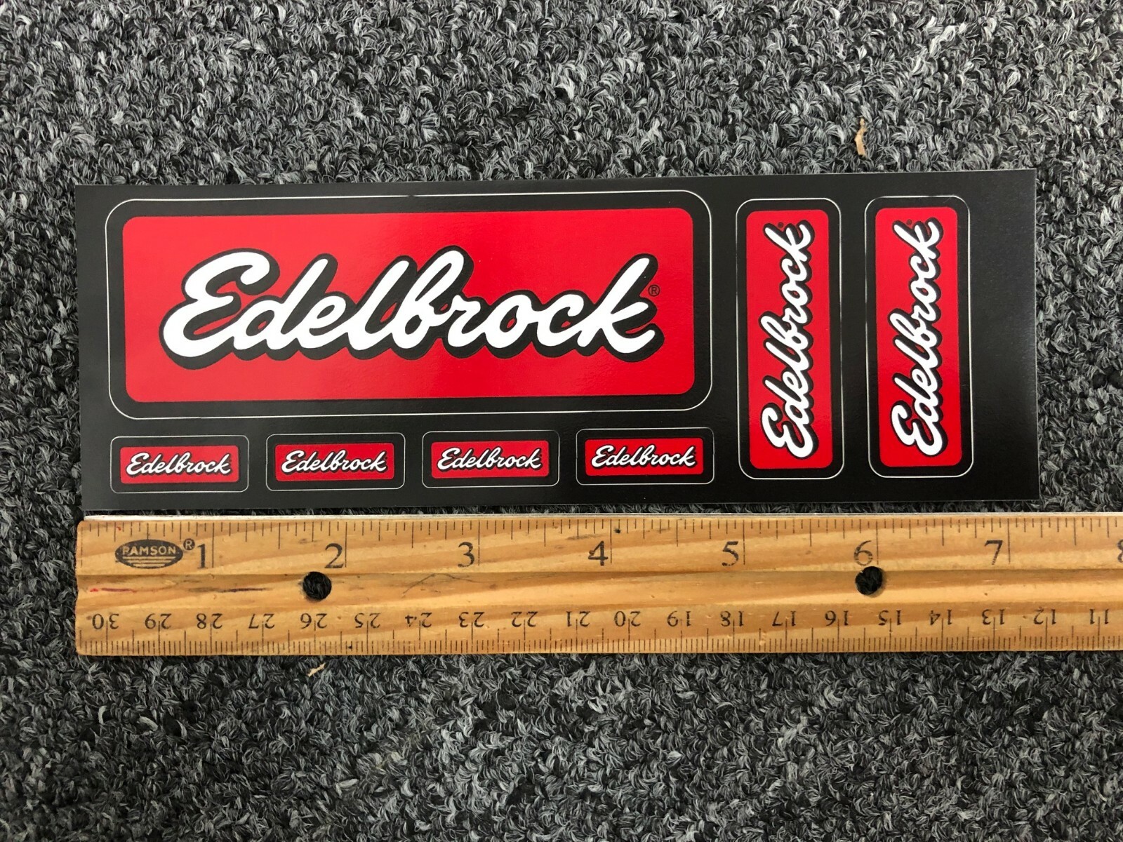 EDELBROCK 7 STICKER SHEET STICKER DECALL - FREE USPS 1st CLASS SHIPPING ...