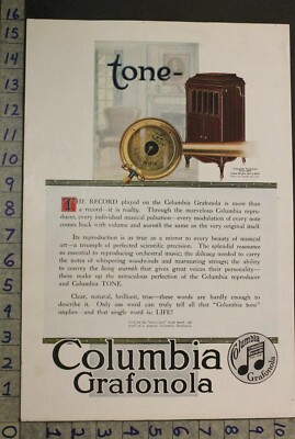 1917 COLUMBIA GRAFONOLA PHONOGRAPH RECORD MUSIC SING BAND OPERA STAGE ...