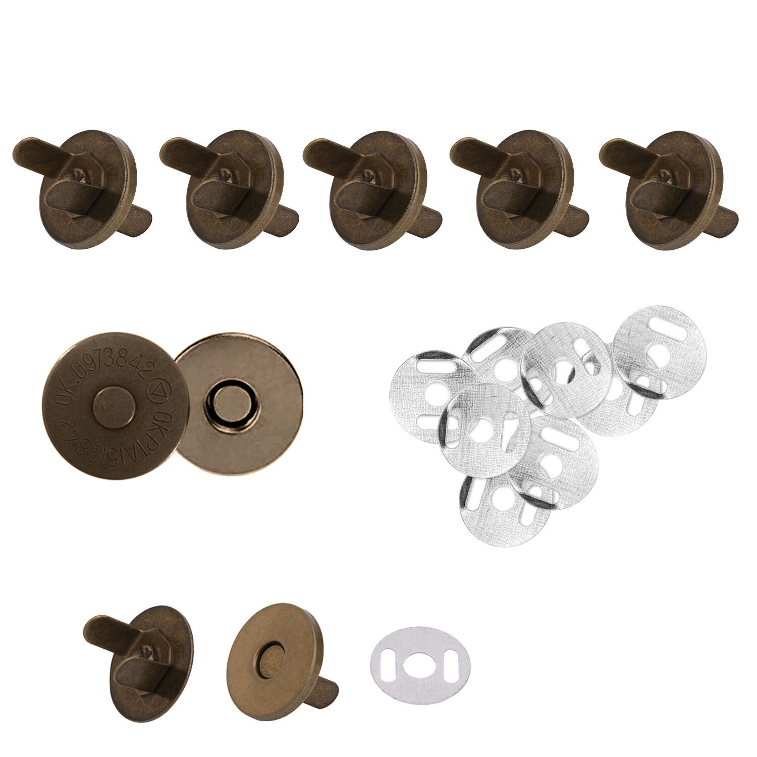 Magnetic Clasp Snap Metal Buttons Fasteners for Leather Coat Jacket ...
