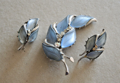 1960s AUSTRALIAN ELIZABETH REIMER ARCANSAS BROOCH & CLIP EARRING SET ...