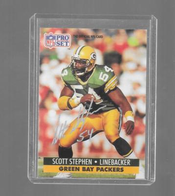 1991 Pro Set - SCOTT STEPHEN - Hand Signed Autograph Card - PACKERS | eBay