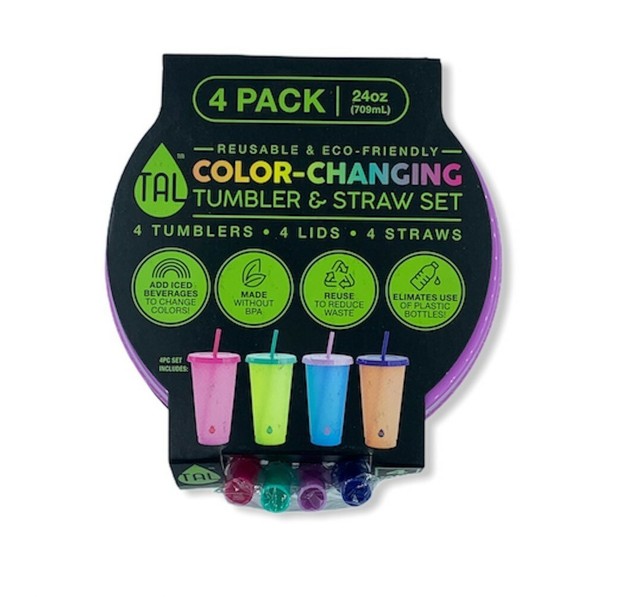 TAL Color-Changing Tumbler & Straw Set 24oz - 4 Pack for sale online | eBay