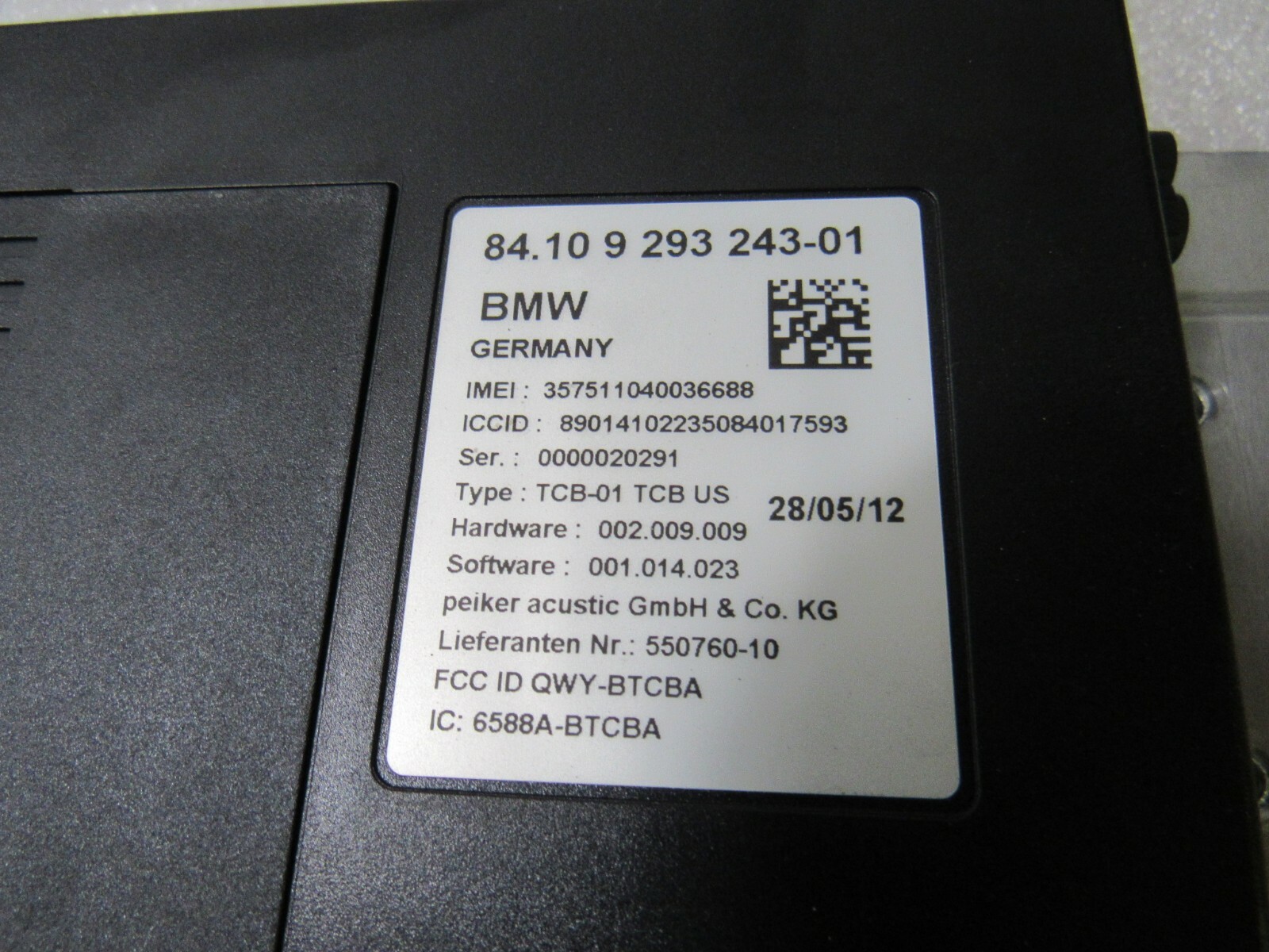 OEM 2012-2016 BMW F10 M5 F06 F12 F13 M6 & 5/6 SERIES TELEMATICS MODULE ...