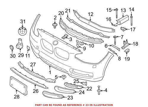 For BMW Genuine Fog Light Cover Front Right 51117343732 | eBay
