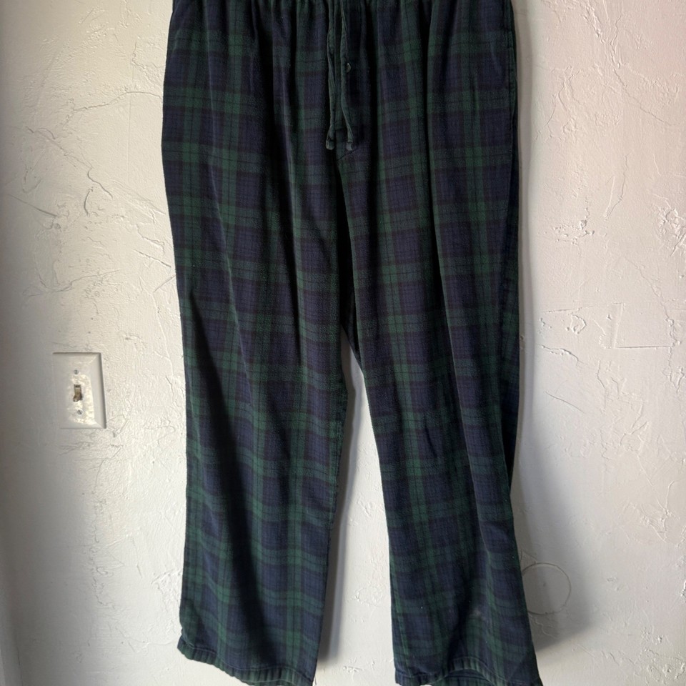Pendleton Men's L REG Plaid Flannel Pajama Set Long Sleeve Button Up ...