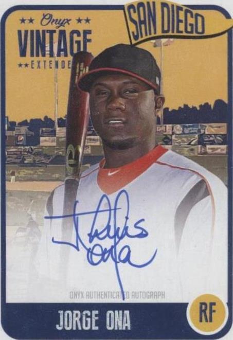 2020 Onyx Vintage Extended - Jorge Ona #EAJO Blue Ink Autographs /275 ...