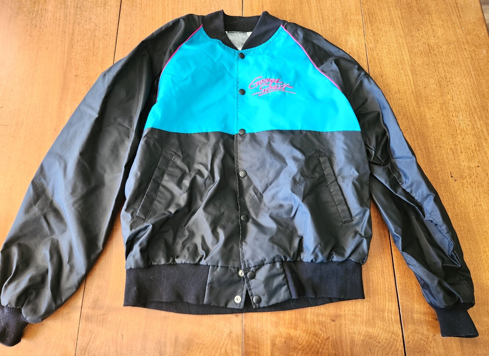 Vintage GEORGE STRAIT 80s Satin Tour Jacket Entertain… - Gem