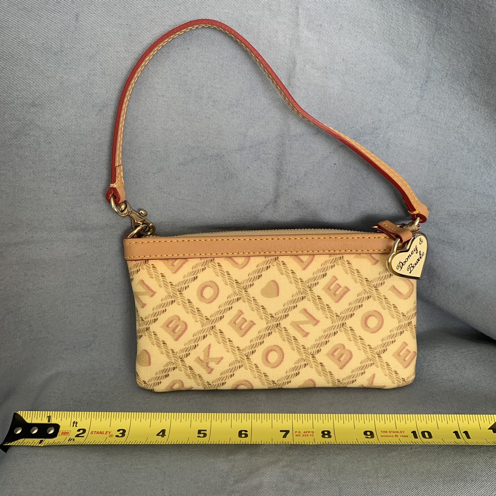 Dooney & Bourke Monogram Pale Yellow Wristlet | eBay