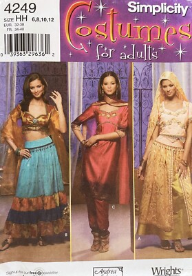 Simplicity Adult's Costume Pattern 4249 Size 6-12 UNCUT | eBay