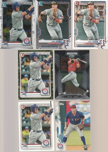 ⚾ 20 + different JOSH JUNG cards lot 8 RC 2020 - 2024 baseball Rangers ...