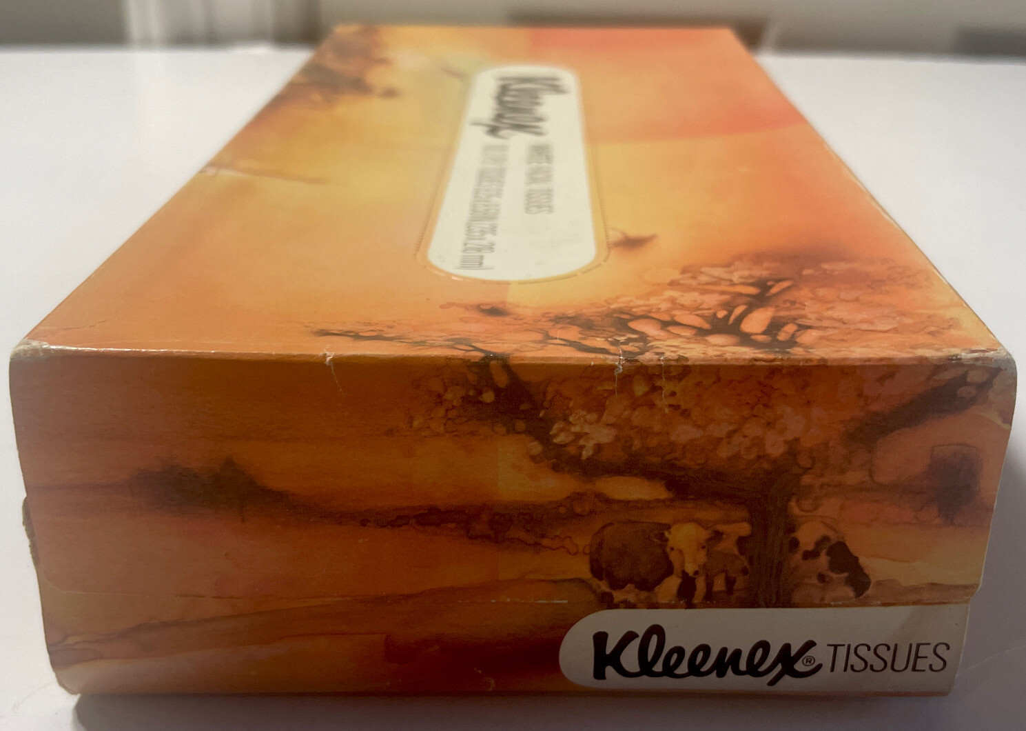 Vintage 80s Kleenex Facial Tissues Farm Fall 100 2-Ply Box Movie TV Set ...