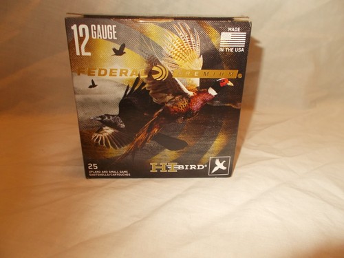 FEDERAL PREMIUM 12 GAUGE 6 SHOT HI BIRD EMPTY SHELL BOX COLLECTOR MAN ...