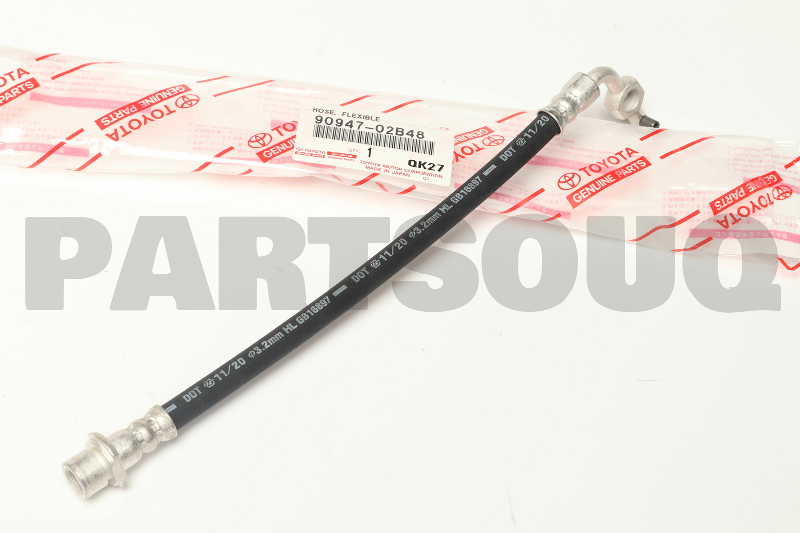 9094702B48 Genuine Toyota HOSE, FLEXIBLE, NO.1(FOR FRONT) 90947-02B48 ...