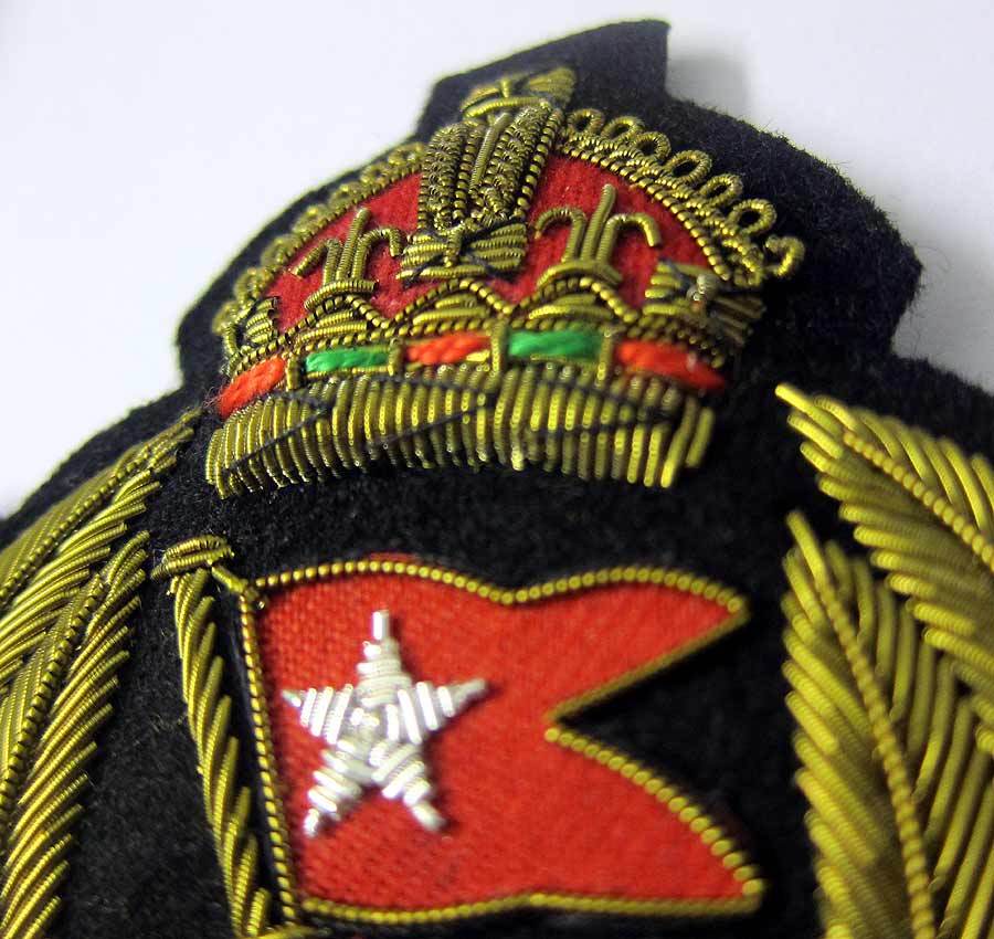 Titanic Officers Cap Badge White Star Line Hat Wreath RMS Captain Smith ...