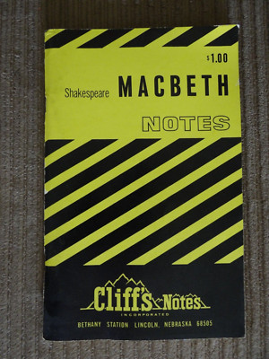 CLIFF's NOTES SHAKESPEARE MACBETH 1960 | eBay