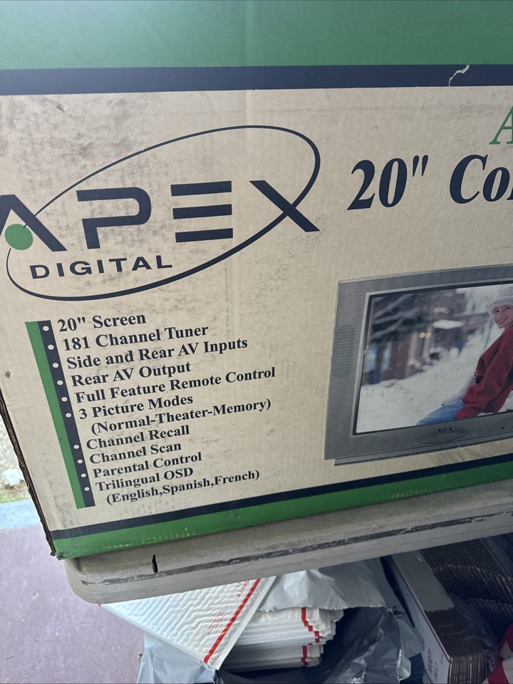 Nice Rare New NOS Apex AT2002S 20" Retro Gaming Color CRT TV Television ...